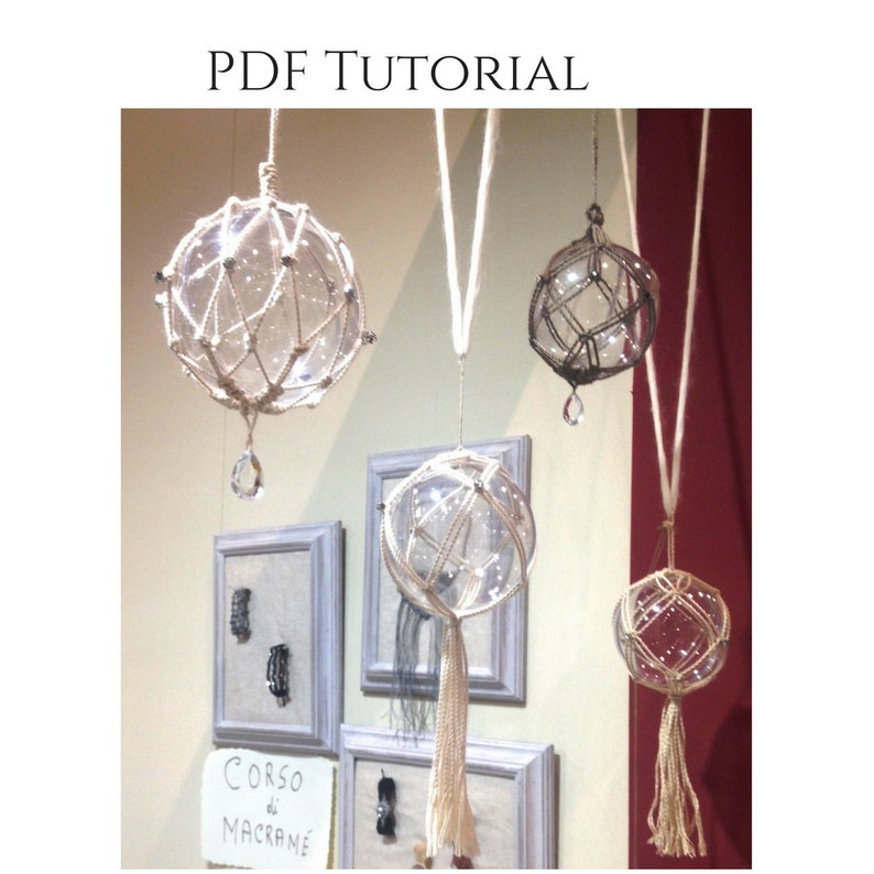 Macrame Christmas Balls Tutorials Pattern Photo Tutorial - Etsy