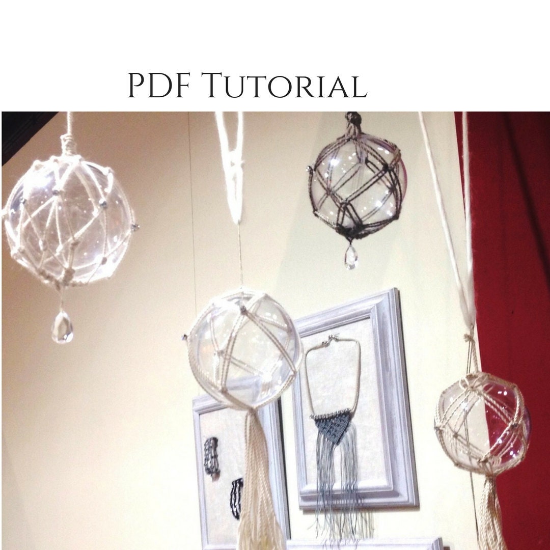 Macrame Christmas Balls Tutorials Pattern Photo Tutorial - Etsy
