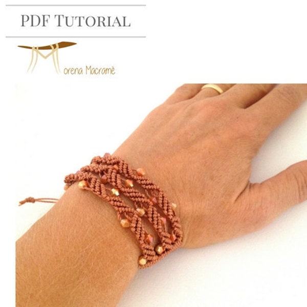 Micro Macrame Tutorial Wrap Bracelet Pattern Beaded - Etsy Canada
