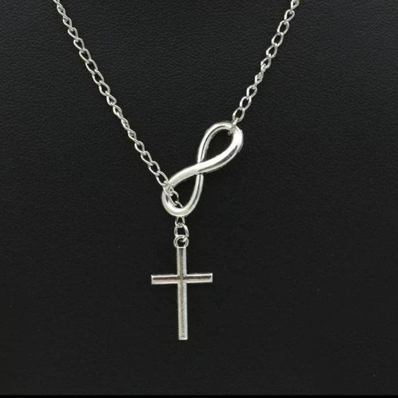 Infinity Cross Necklace - Etsy