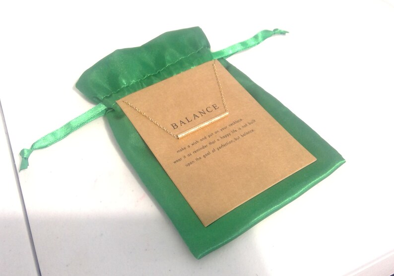 Balance Necklace in Gold for a Balanced Life. Inspirational Gift to ...
