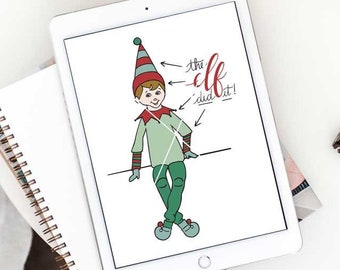 Elf on the shelf svg | Etsy