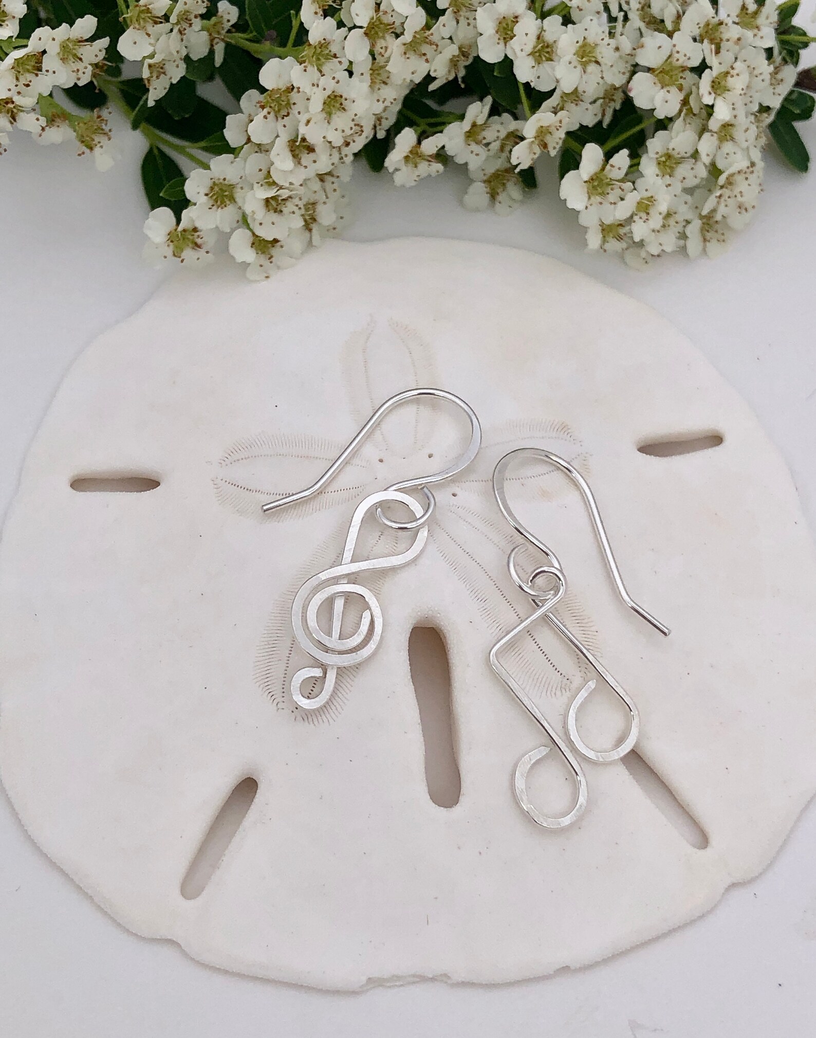 Treble Clef and Eighth Note Earrings Sterling Silver - Etsy