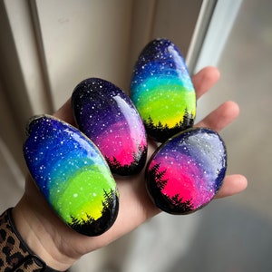 Galaxy Painting, Celestial Art, Painted Rocks, Hand-painted Stone ...