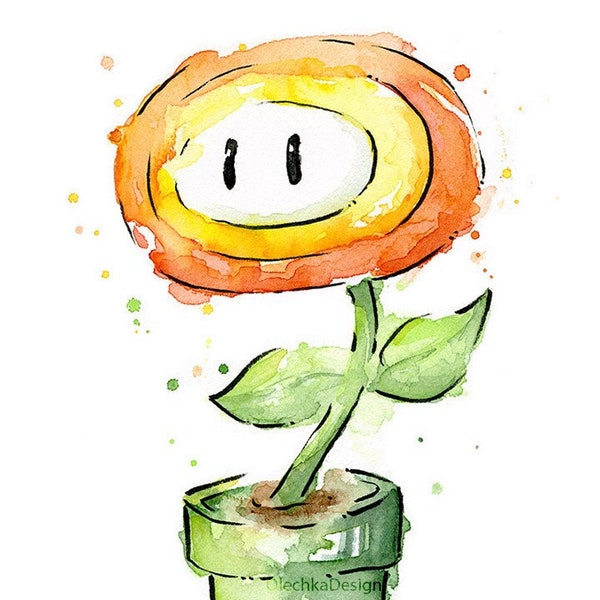 Mario Fire Flower - Etsy