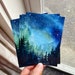 Galaxy Watercolor Postcards Set of 5 Northern Lights Aurora | Etsy
