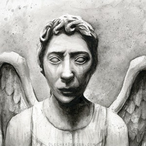 Weeping Angels Art Print, Weeping Angels, Sci-fi Art, Doctor Who Print ...