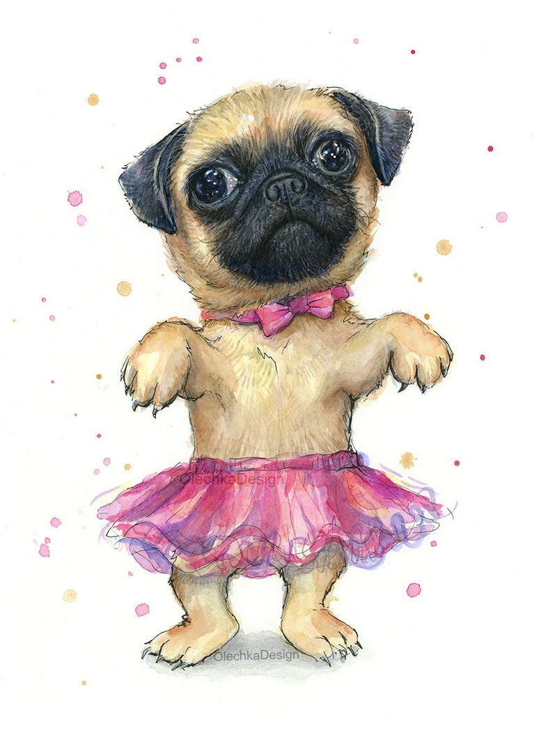 Chug Dog, Chug Portrait, Dog Watercolor, Dog Art, Dog Print, Chihuahua ...