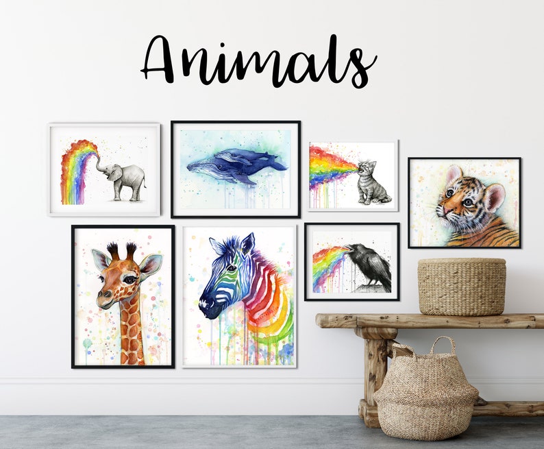 T-Rex Dinosaur Rainbow Puke Art Print T-Rex Vomit Funny | Etsy