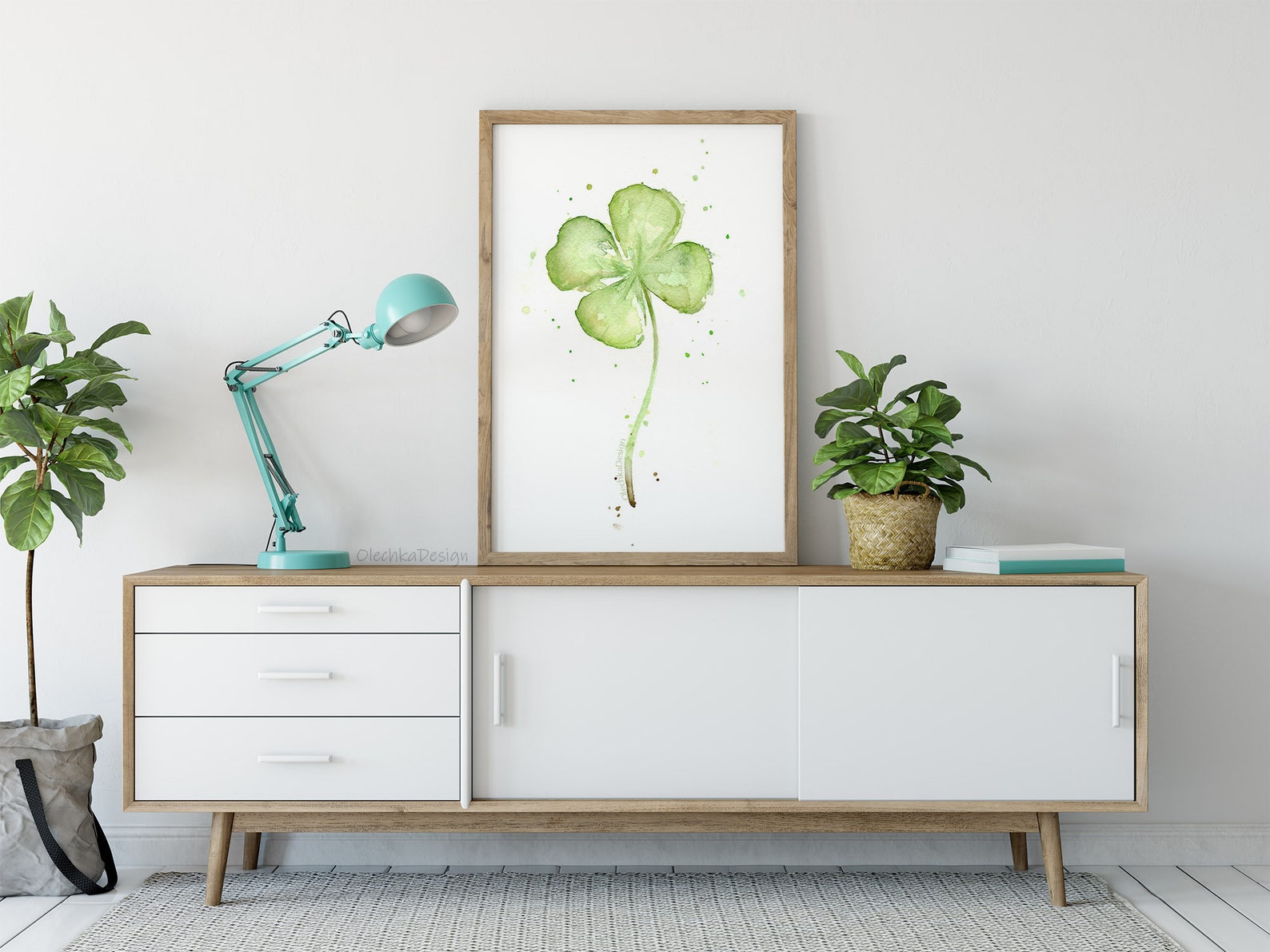 Four Leaf Clover Watercolor Art Print, St. Patrick's Decor - Etsy Canada