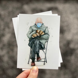 Bernie Sanders Postcards, Bernie Mittens Postcards, Funny Postcards ...