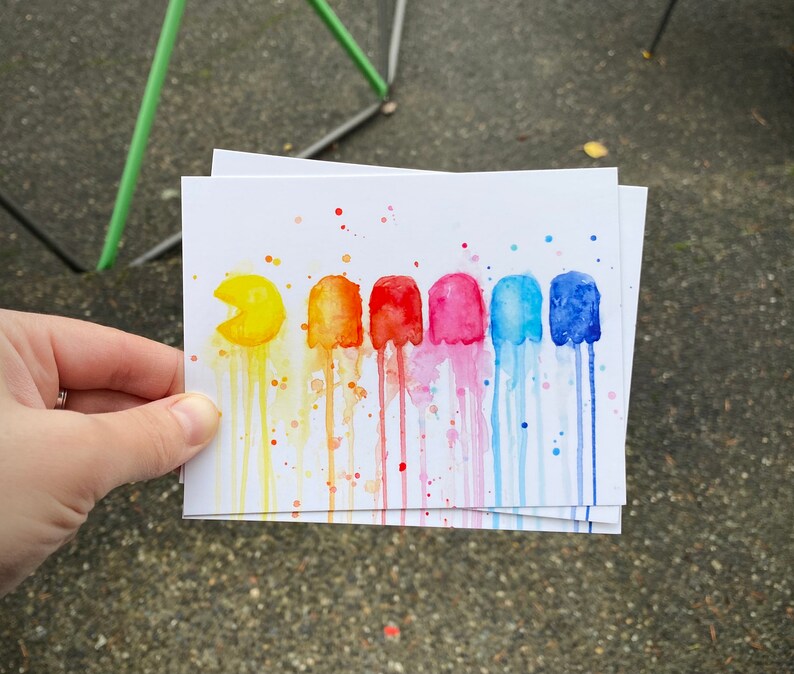 Rainbow Postcards Postcard Set Videogame Art Retro Gaming - Etsy