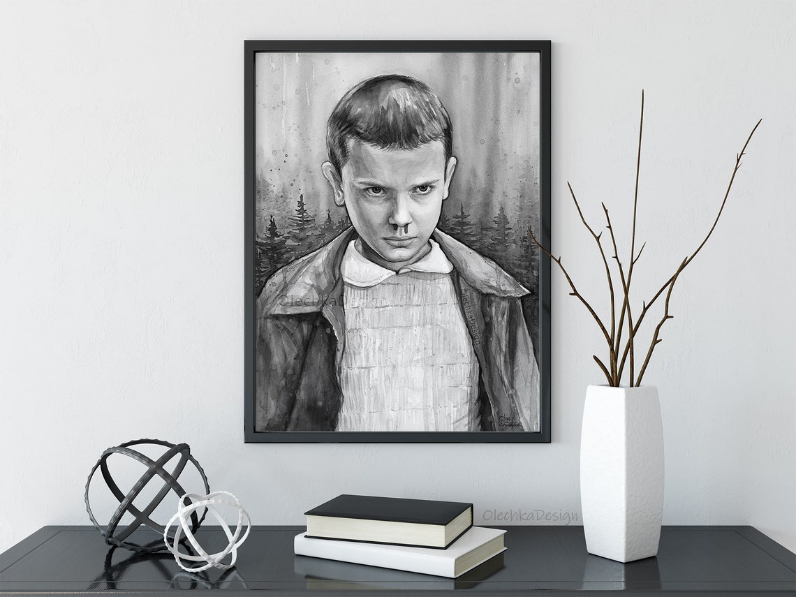 Eleven Portrait Stranger Things Gift Stranger Things Art | Etsy