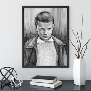 Eleven Portrait, Stranger Things Gift, Stranger Things Art, Stranger ...