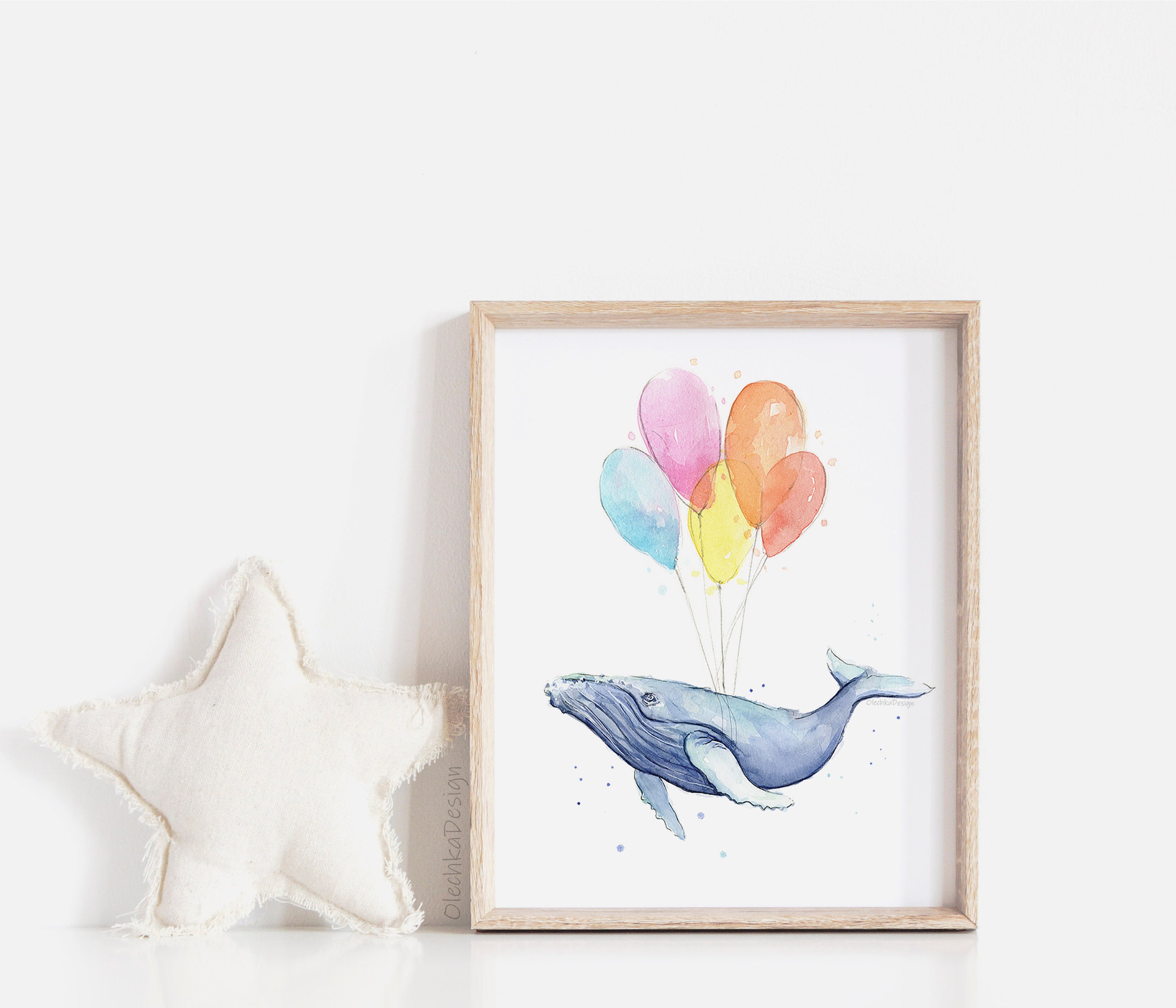 Humpback Whale Art Print Whale Print Whale Nursery Art | Etsy