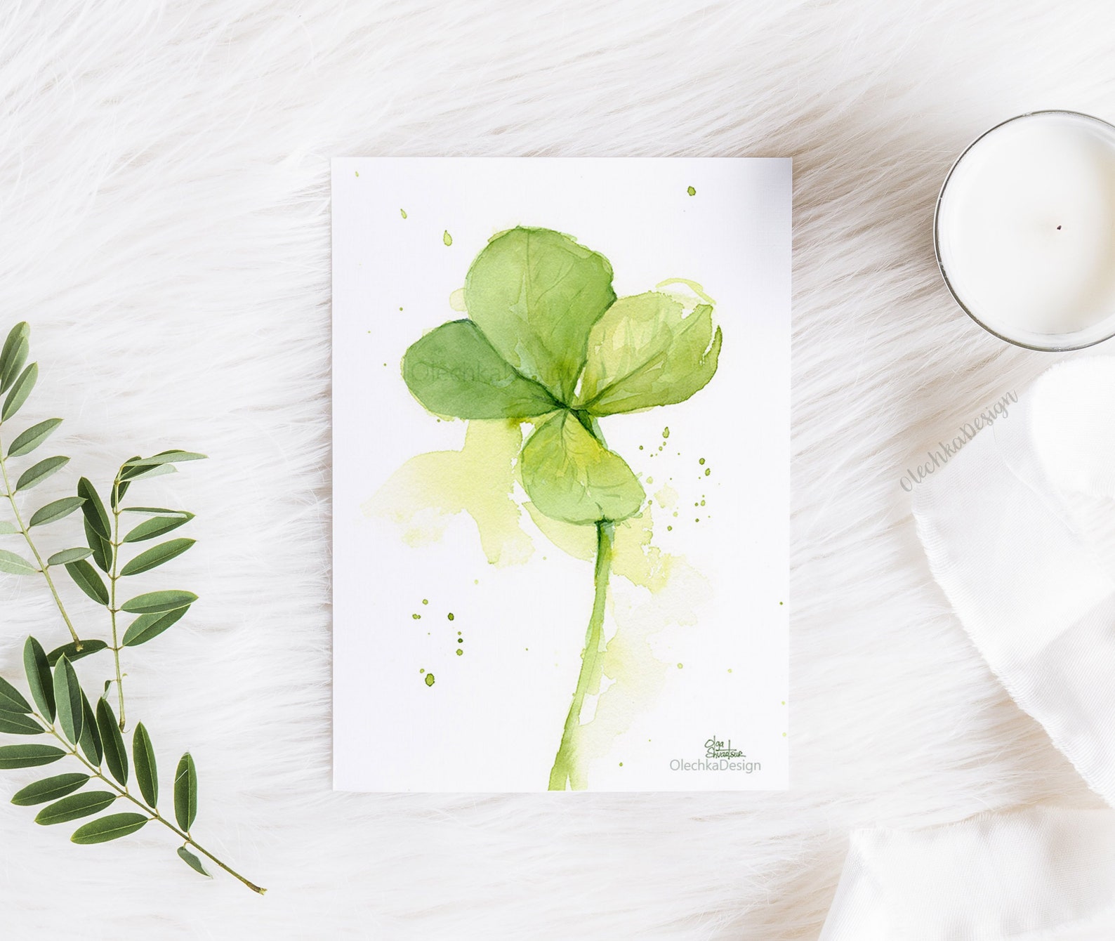 Clover Wall Art Clover Art Clover Print Four Leaf Clover | Etsy