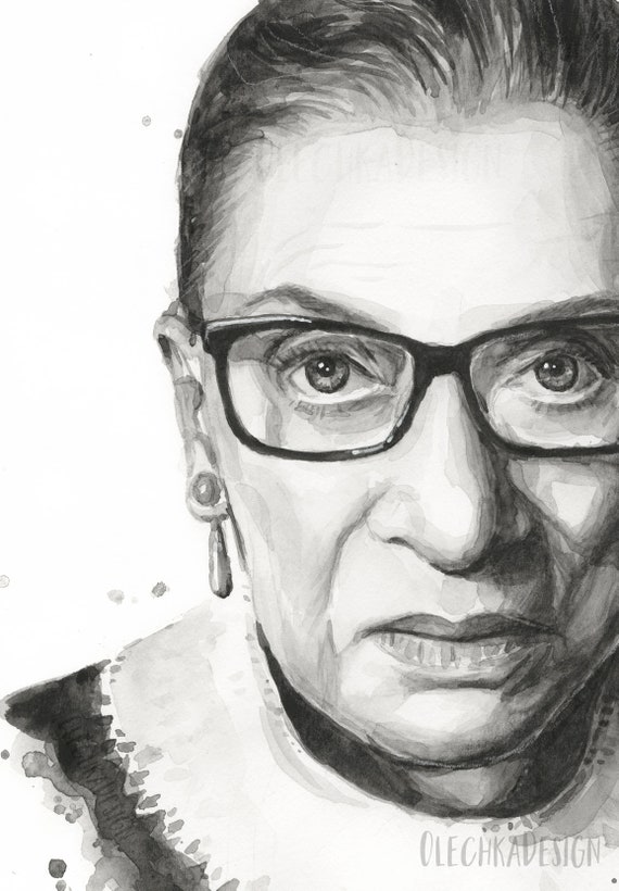 Paper & Party Supplies Ruth Bader Art Ruth Bader Ginsburg Postcards ...