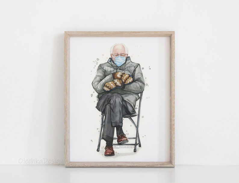 Bernie Mittens Bernie Birthday Print Bernie Sanders Party - Etsy