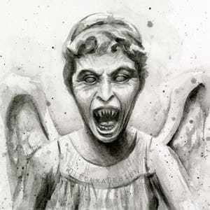 Weeping Angels Art Print, Weeping Angels, Sci-fi Art, Doctor Who Print ...