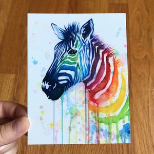 Postcard Set, Postcards, Watercolor Animals Rainbow Postcards ...