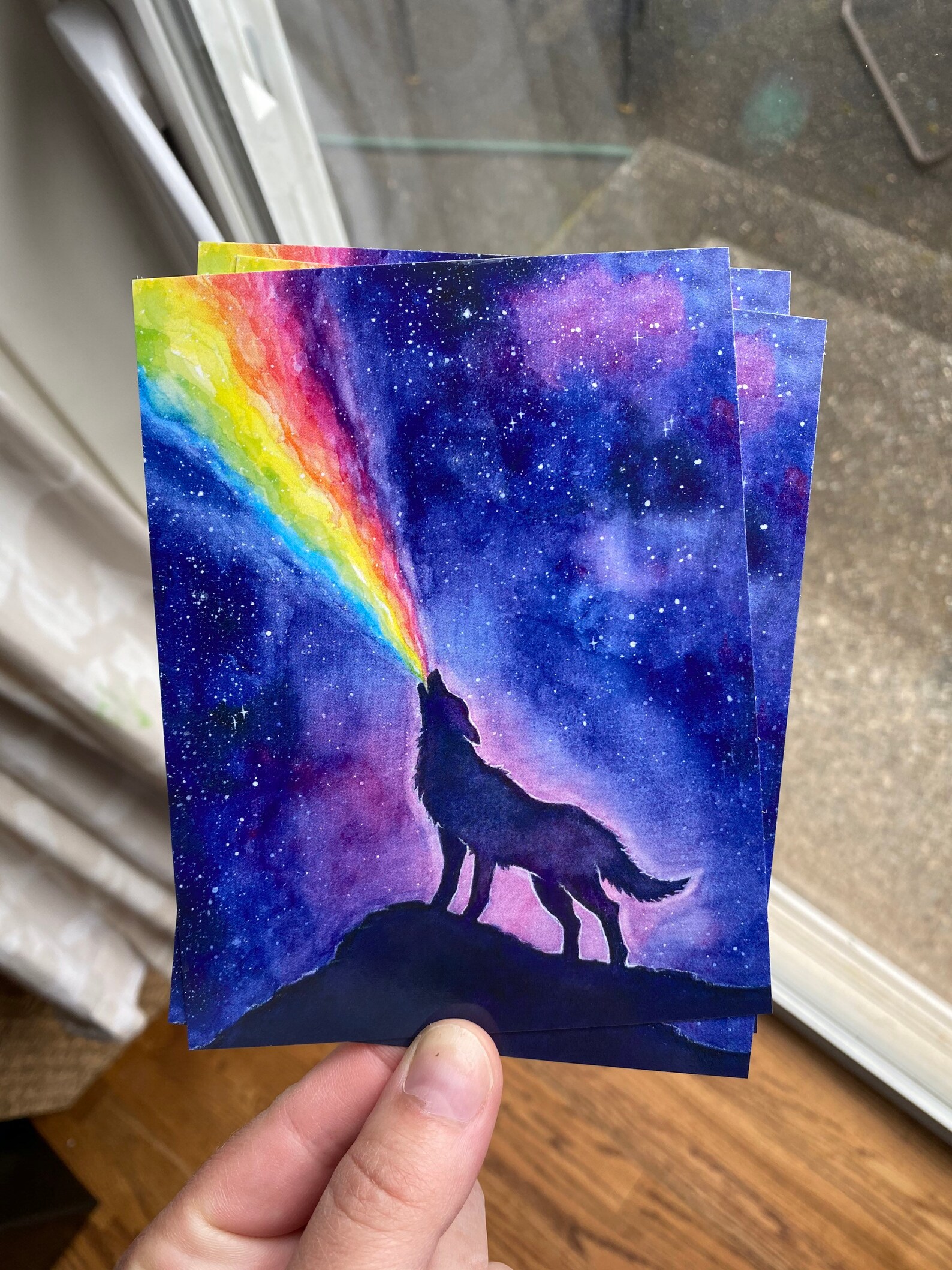 Postales, Galaxy Cards, Galaxy Gift, Christmas Postcards, Watercolor ...