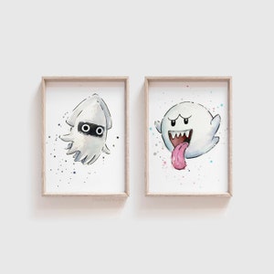 Blooper Squid, Watercolor Art Print, Mario Fan Art, Blooper Print, Geek ...