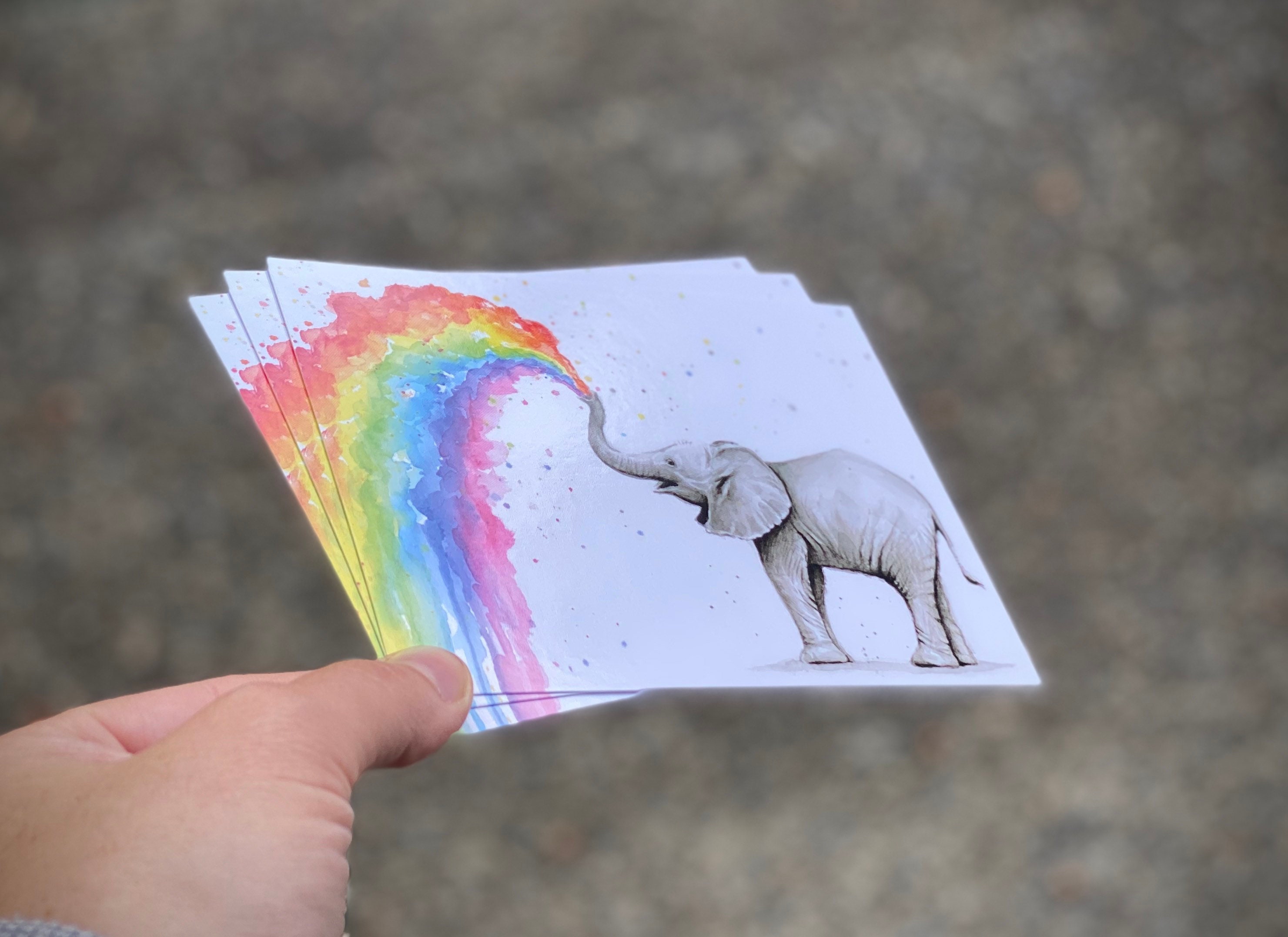 Postcards for Kids, Elephant Cards, Baby Elephant Cards, Elephant ...