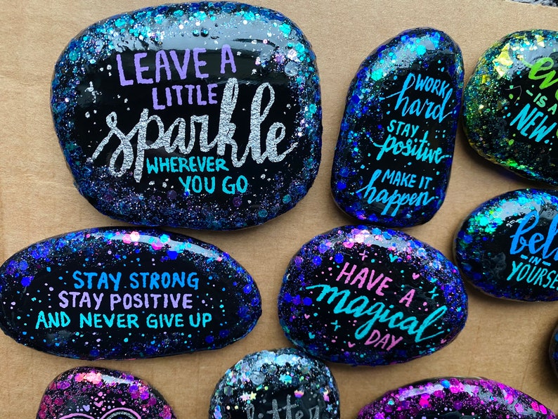 Painted Rock Motivation Quote Motivational Rocks Keepsake - Etsy