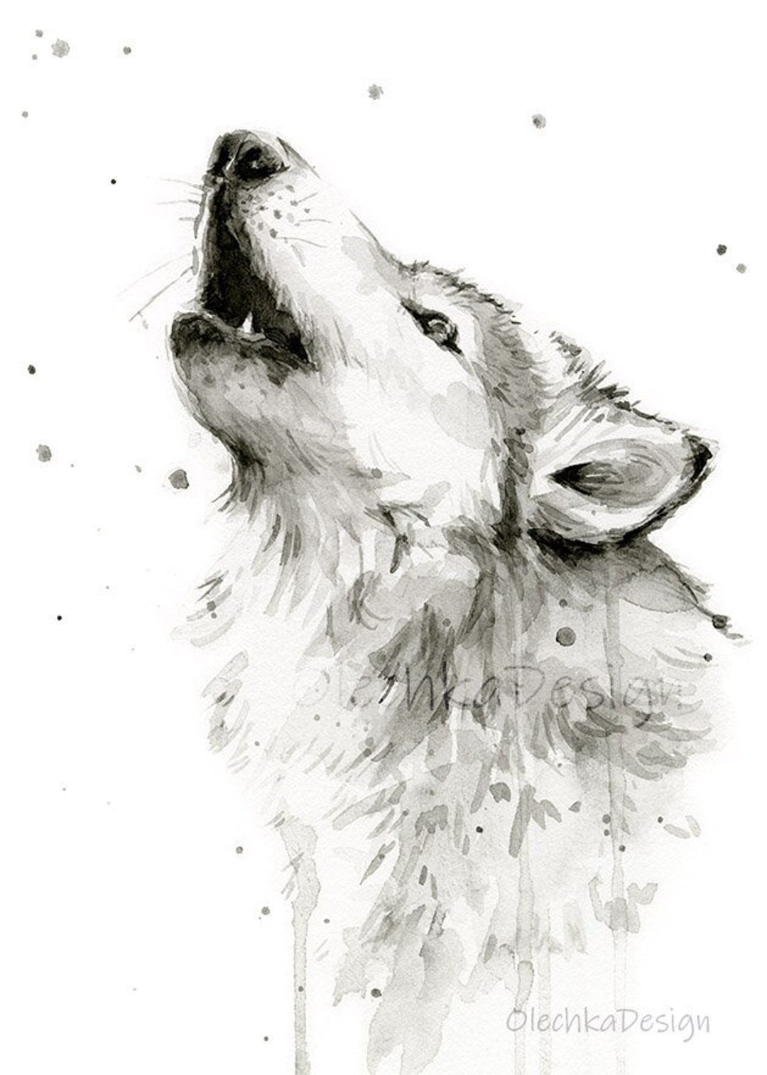 Wolf Painting, Wolf Art Print, Wolf Watercolor, Wolf Gifts, Wildlife ...