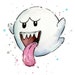 Boo Mario Art Prints, Video Game Art, Boo Ghost, Watercolor Mario Art ...