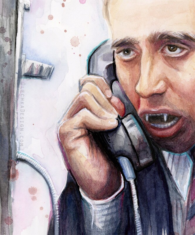 Nicolas Cage Art Print Vampire's Kiss Nicolas Cage Gift | Etsy