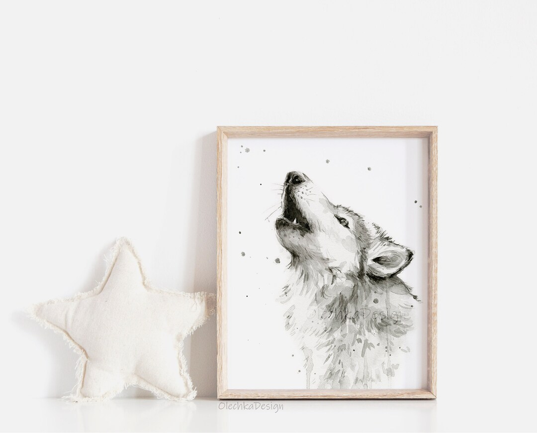 Wolf Painting Wolf Art Print Wolf Watercolor Wolf Gifts - Etsy