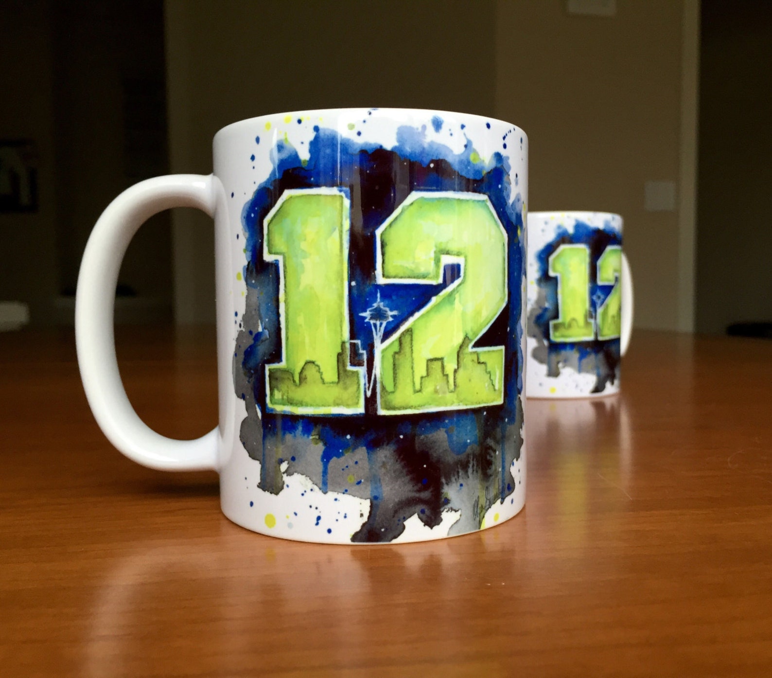 Seattle Art 12th Man Art Seattle Wall Art Hawks 12th Man | Etsy