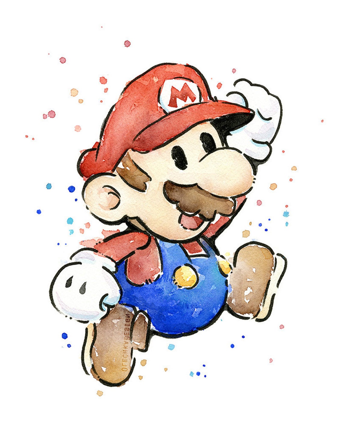 Mario Art Prints, Mario and Luigi Art, Video Game Art, Mario Painting ...