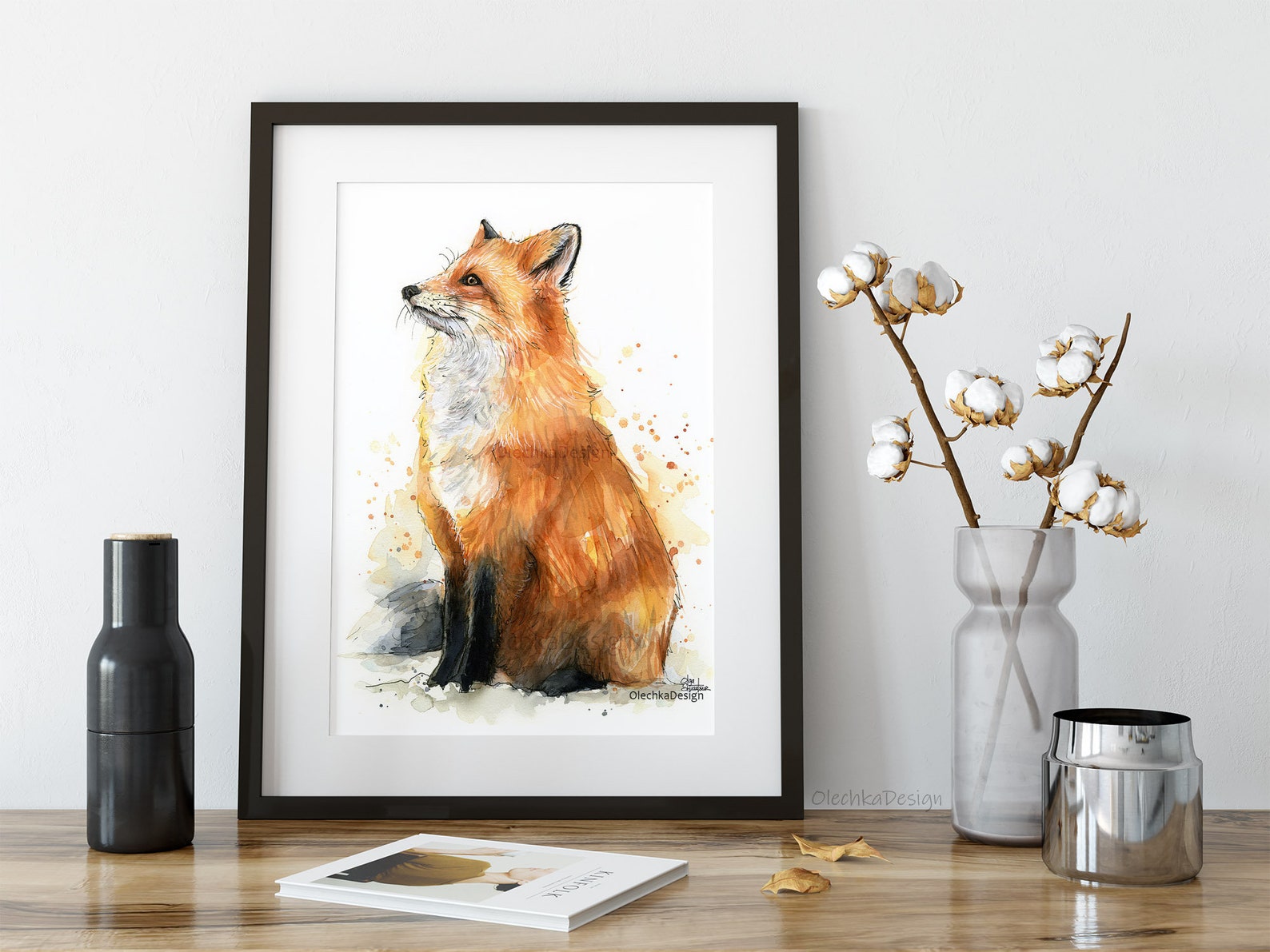 Fox Art Fox Art Print Fox Print Watercolor Fox Animal - Etsy