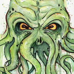Cthulhu Art Cthulhu Print Cthulhu Painting Cthulhu Wall - Etsy