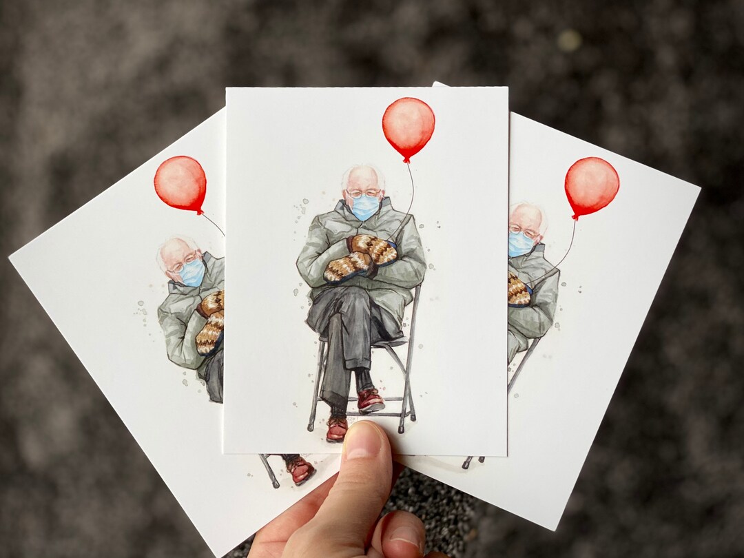Bernie Sanders Postcards, Bernie Birthday Card, Bernie Mittens ...