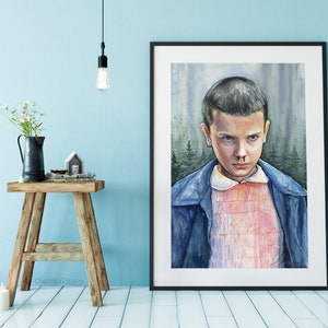 Eleven Portrait, Stranger Things Gift, Stranger Things Art, Stranger ...