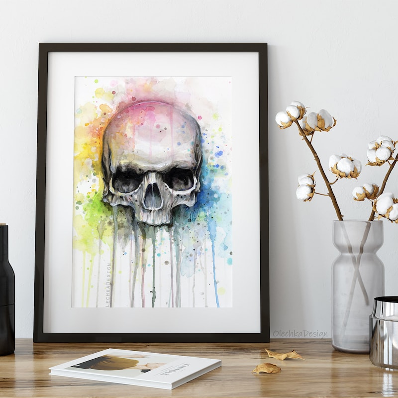 Skull Art Print - Etsy