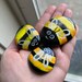 Bee Painted Rocks, Set of 3 Bee Rocks, Resin Coated, Bee Gift, Bee Art ...