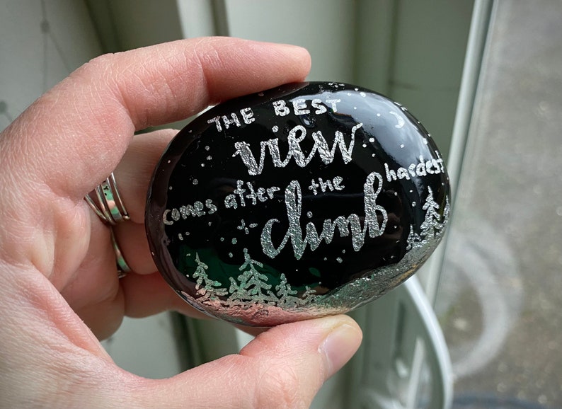 Painted Rock Motivation Quote Motivational Rocks Keepsake - Etsy