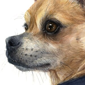 Chug Dog, Chug Portrait, Dog Watercolor, Dog Art, Dog Print, Chihuahua ...