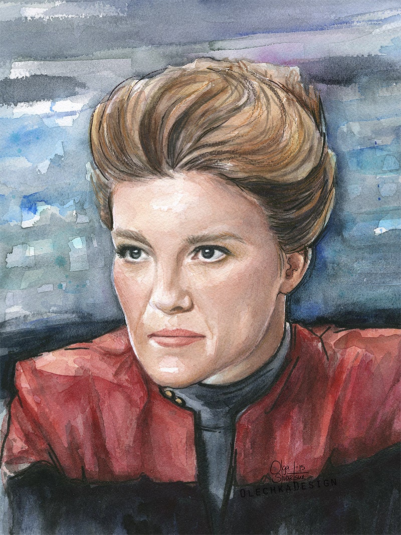 Captain Kathryn Janeway Captain Janeway Art Janeway | Etsy