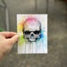 Skull Postcards, Postcard Set, Skull Art, Skull Painting, Watercolor ...