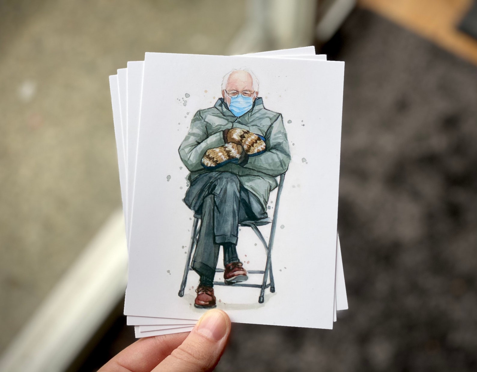 Bernie Sanders Postcards Bernie Mittens Postcards Funny | Etsy