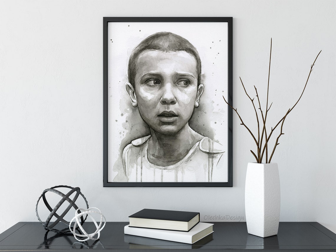 Eleven Portrait Stranger Things Gift Stranger Things Art | Etsy