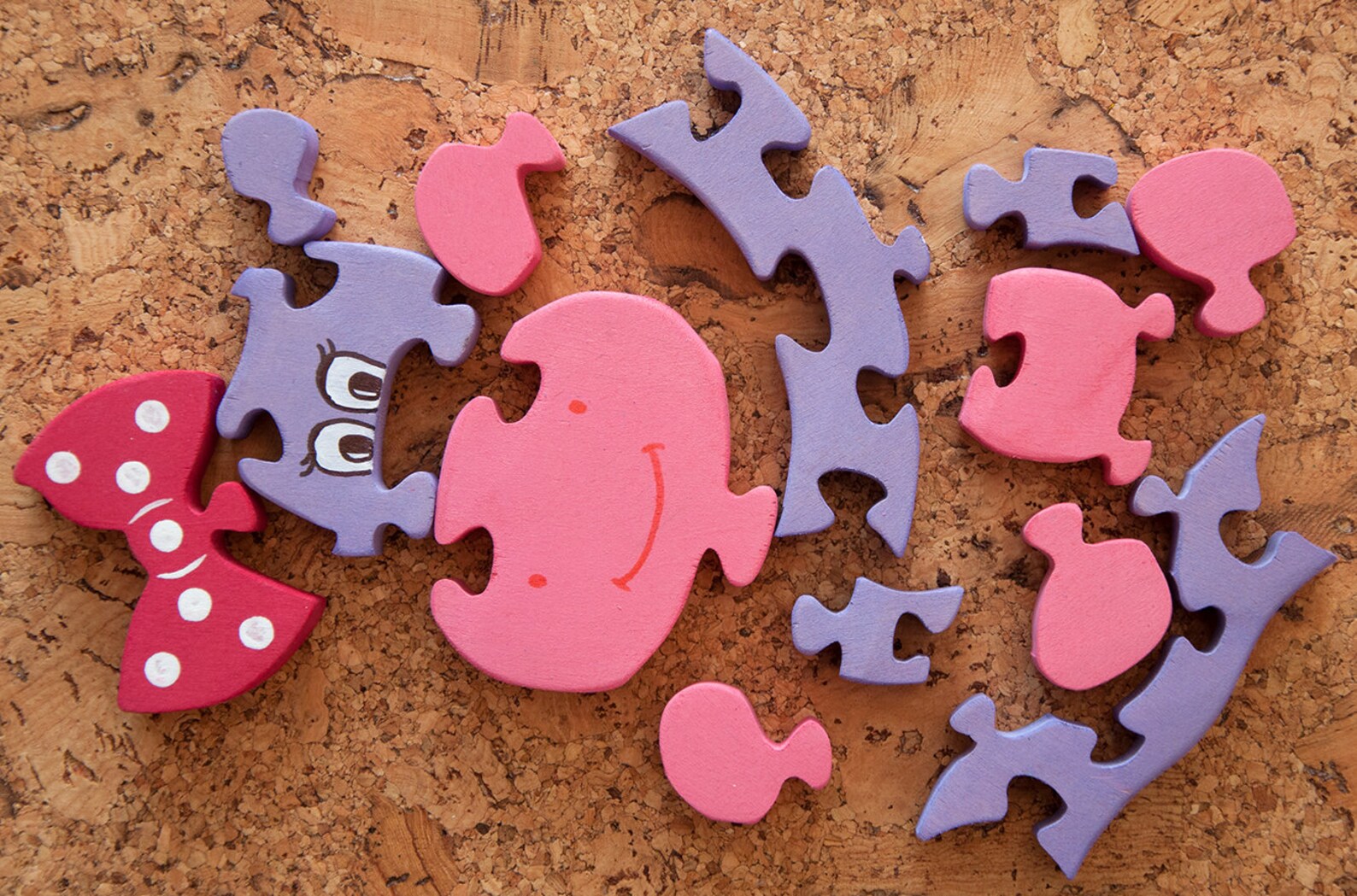 Wooden Baby Puzzle. Nursery Decor. Wooden Animals, Wooden Toys, Family ...