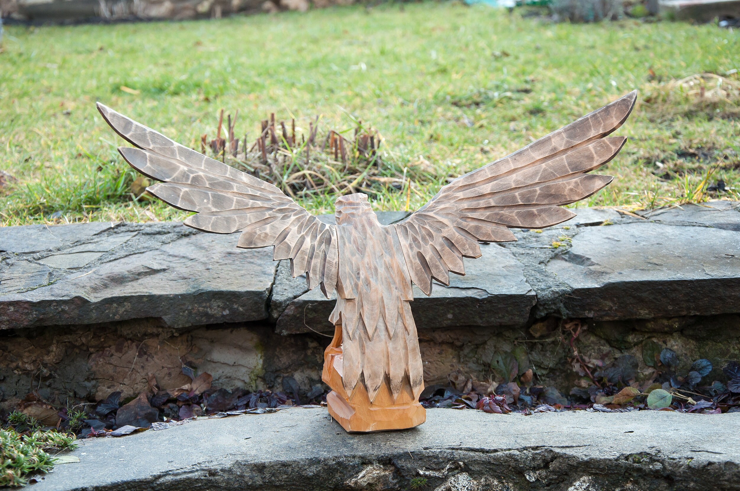 Wooden Eagle. Eagle Figure. Wood Eagle Sculpture. Vintage Rare Wooden ...