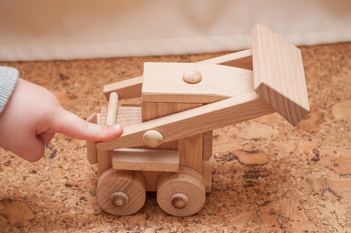 Eco Toy. Wooden Bulldozer. Wooden Toy. Wooden Tractor. Baby Gift ...