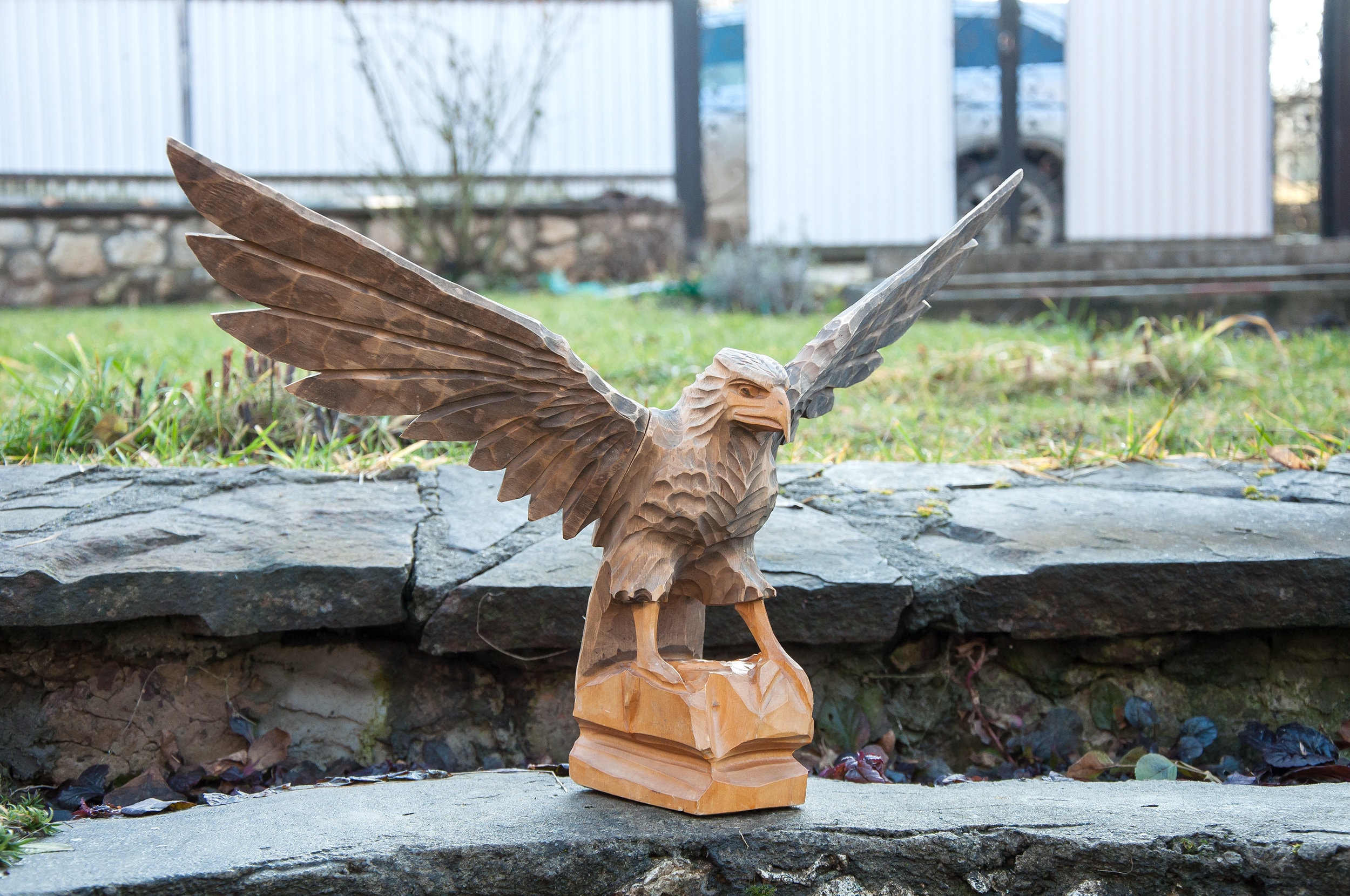 Wooden Eagle. Eagle Figure. Wood Eagle Sculpture. Vintage Rare Wooden ...